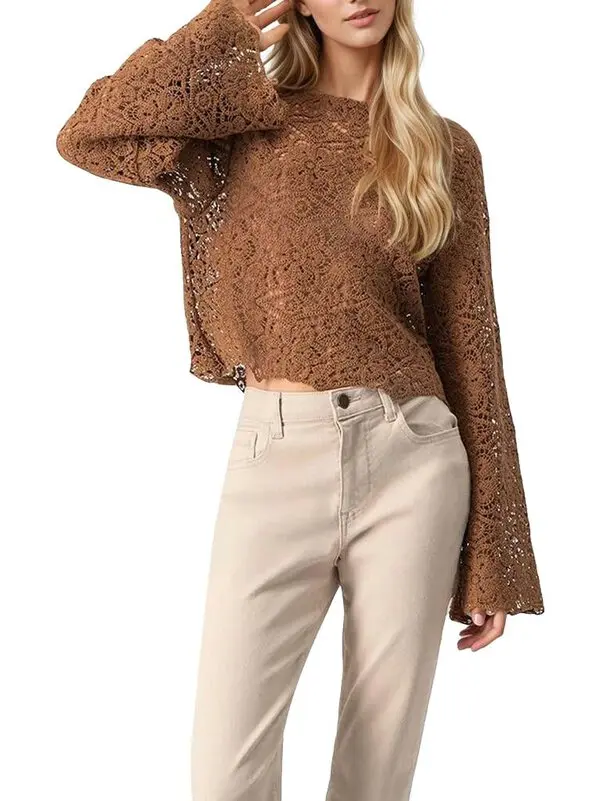 IVONNE Crochet Top - Brown