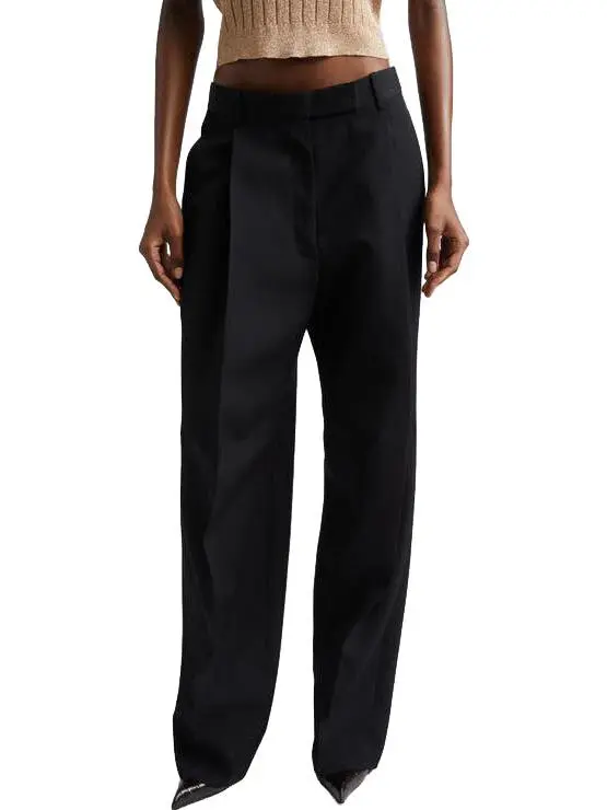 TOM FORD Pleated Wool Trousers - Lb999 Black