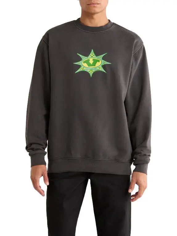 VANS Star Checker Fleece Crewneck Sweatshirt - Black