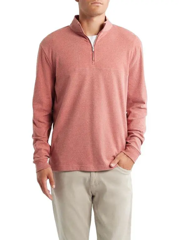 Johnnie-o Mikey Quarter Zip Pullover - Brick