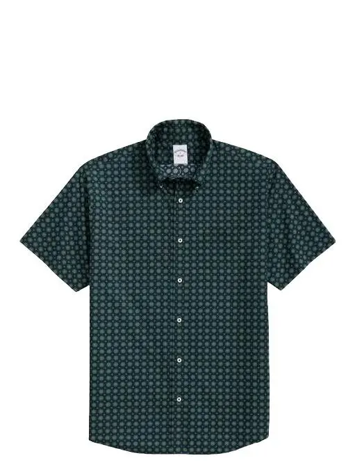 Brooks Brothers Short Sleeve Button Down Shirt - Navy