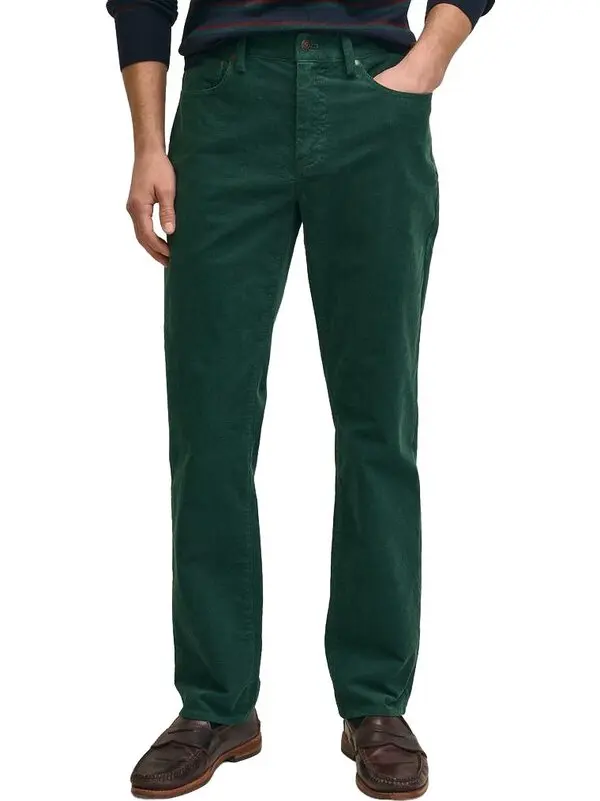 Brooks Brothers Stretch Cotton Corduroy Five Pocket Pants - Trekking Green