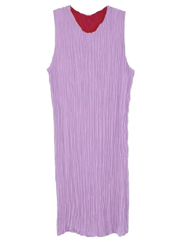 Baacal Jaya Pleated Shift Dress - Lavender/lipstick