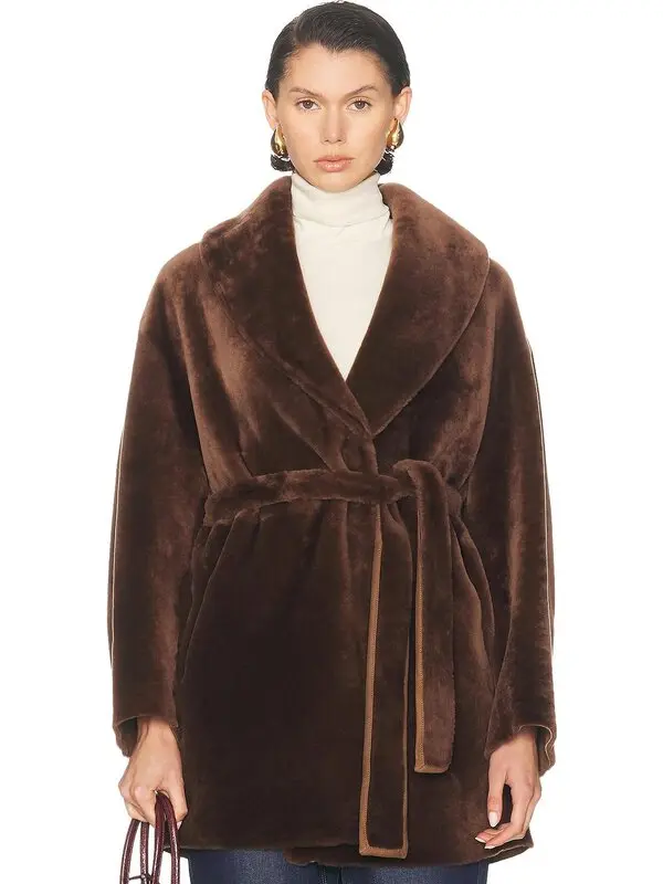 Nour Hammour Seraphina Coat - Noisette