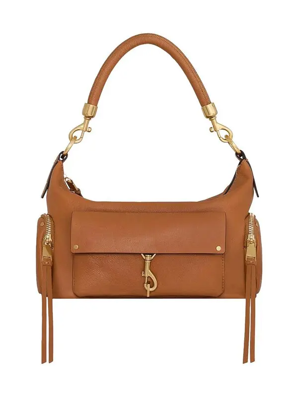 Rebecca Minkoff Mab Leather Shoulder Bag - Caramel
