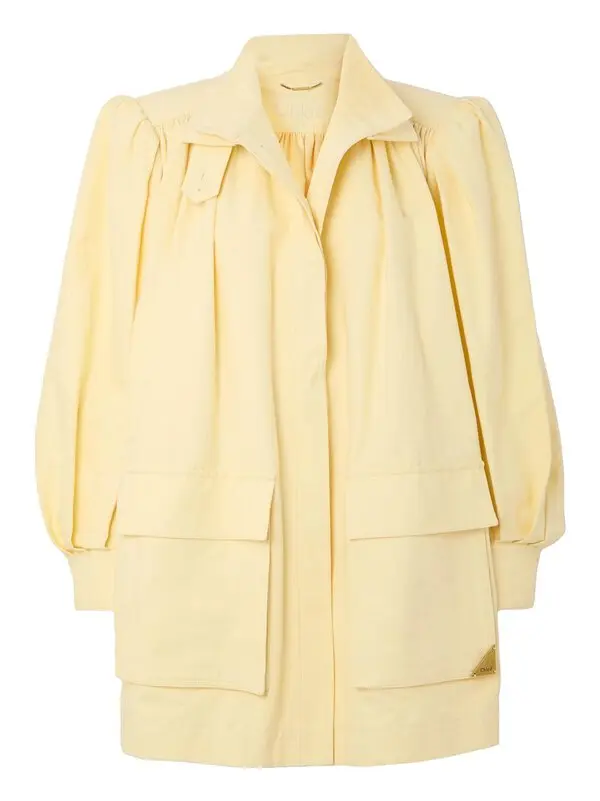 Chloé Gathered Cotton Jacket - Yellow