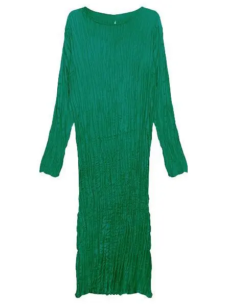 Baacal Lynda Reversible Pleated Satin Sheath Dress - Emerald