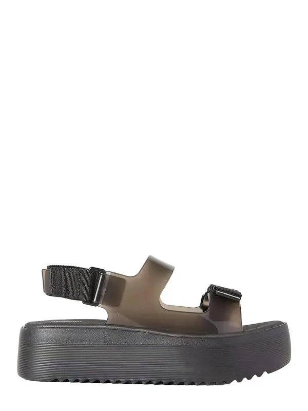 Melissa Open-toe Platform Flat Sandals - Black
