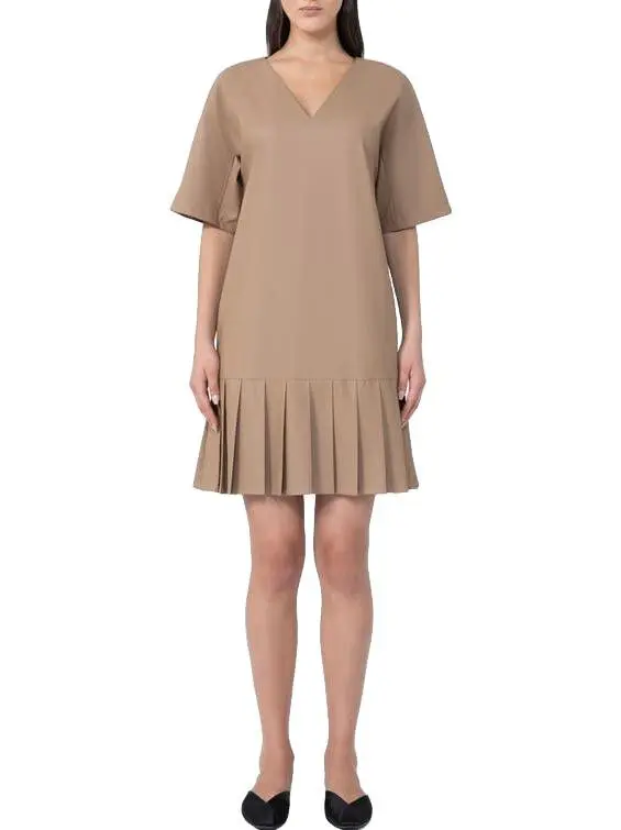 MM BY MAX MARA Hidesia Pleated Jersey Dress - Camel