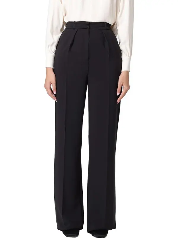 Elisabetta Franchi Wide Leg Trousers - Black