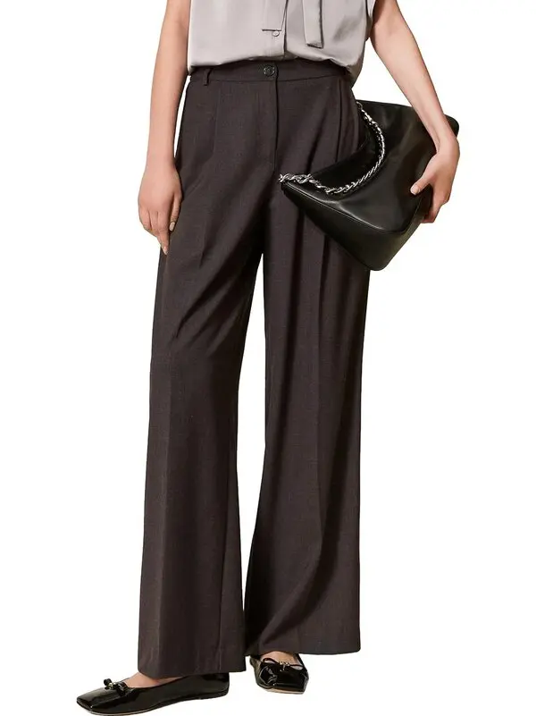 TWINSET Wide Leg Trousers - Grey