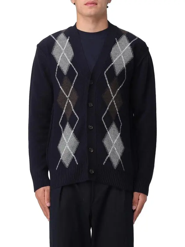 PAOLO PECORA Argyle Sweater - Blue