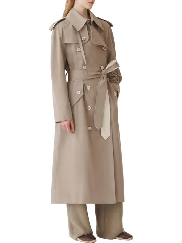Fabiana Filippi Belted Trench Coat - Olive