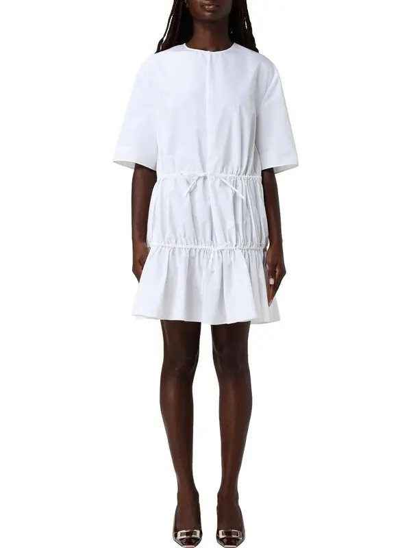 Alaïa Short Sleeve Dress - White