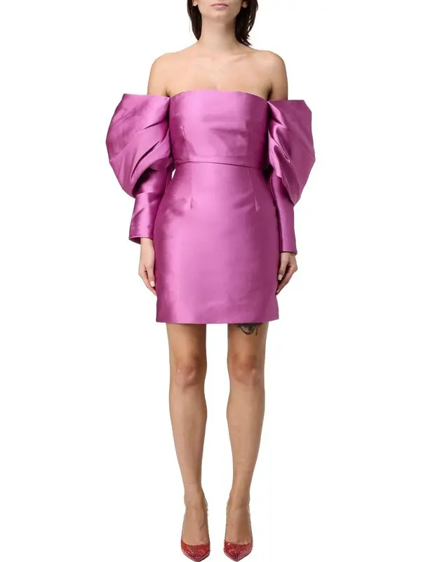 Solace London Off-the-shoulder Dress - Fuchsia