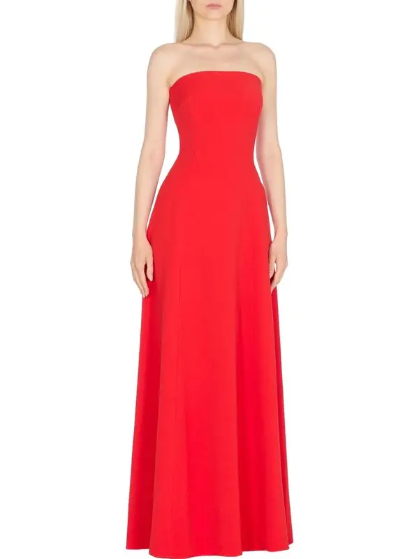 Solace London Strapless Gown - Red