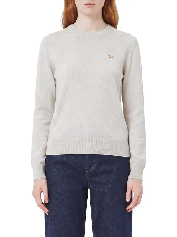 Maison Kitsuné Merino Wool Crew-neck Pullover - Grey