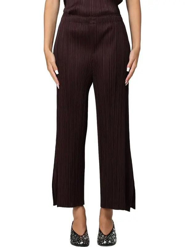 Issey Miyake Pleated Trousers - Brown