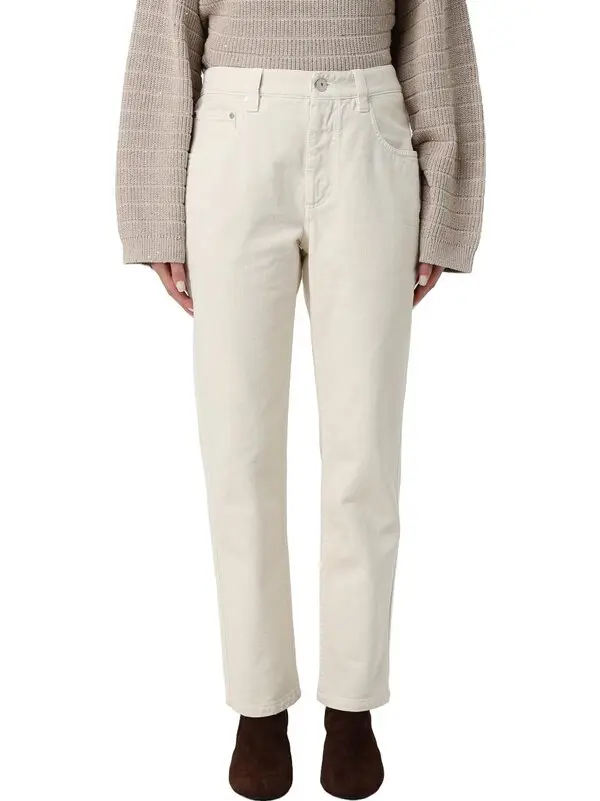 Brunello Cucinelli Straight Leg Jeans - White