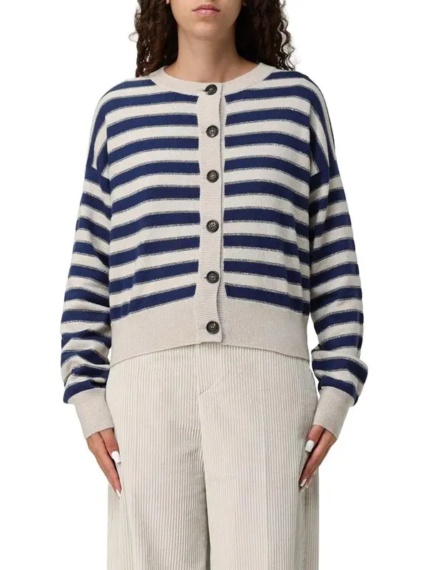 Brunello Cucinelli Striped Button-down Sweater - Multicolor