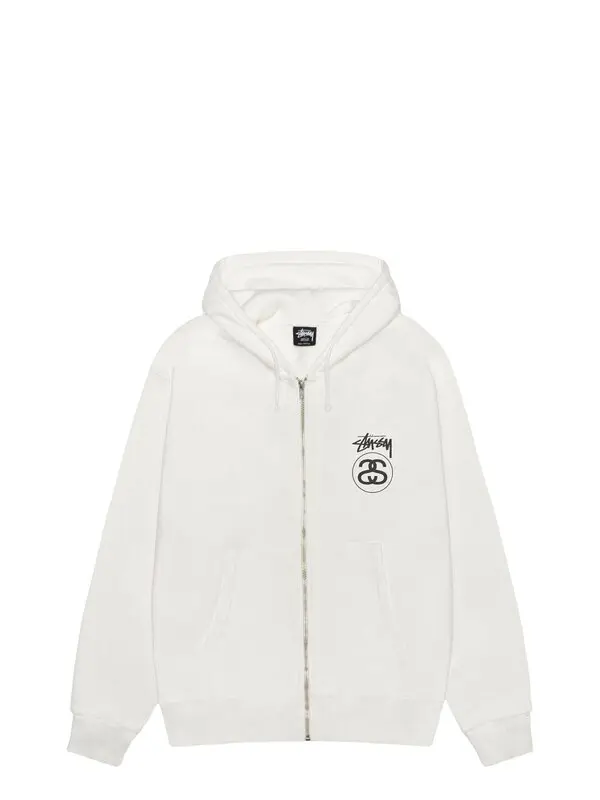 StÜssy Stock Link Zip Hoodie - Cream