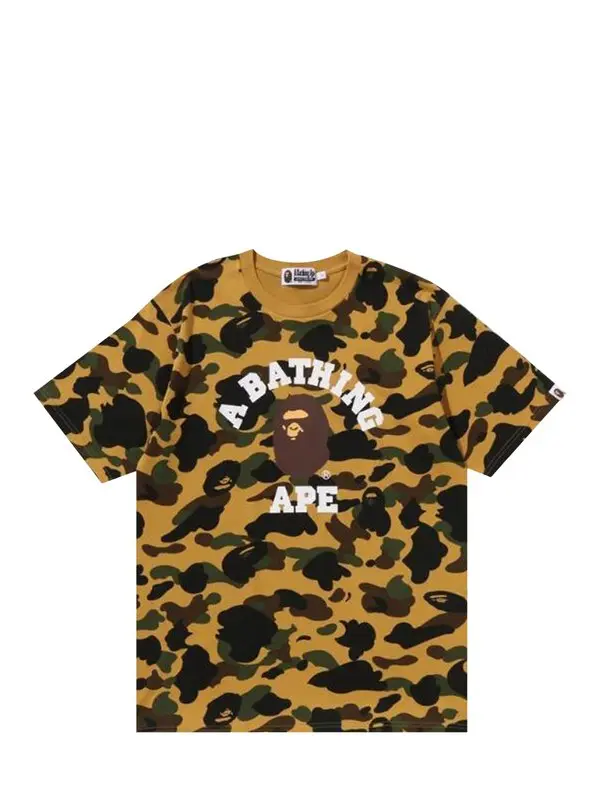A BATHING APE 1st Camo College Tee - Yellow