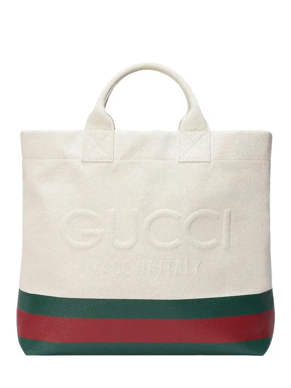 Gucci Canvas Tote - White