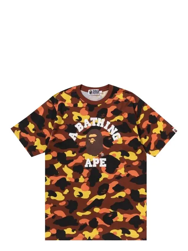 A BATHING APE 1st Camo College Tee - Orange