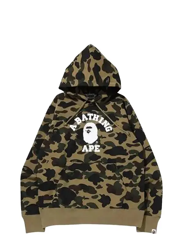 A BATHING APE 1st Camo Pullover Hoodie - Green