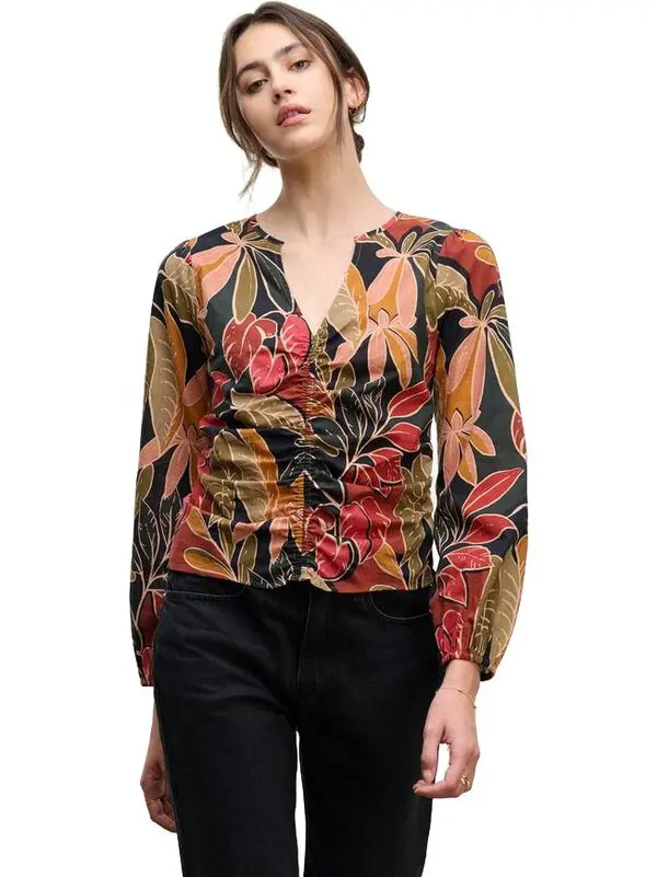 Velvet By Graham & Spencer Sydney Printed Top - Neutral