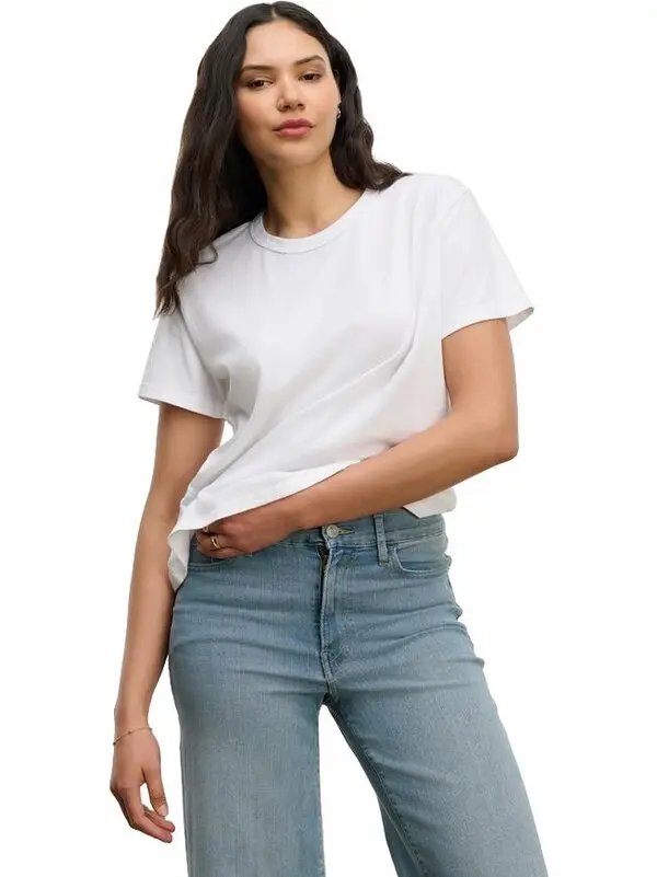Velvet By Graham & Spencer Leigh Cotton Tee - White