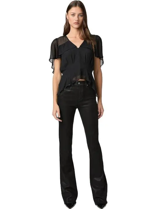 Paige High-rise Laurel Canyon Bootcut Jean - Black