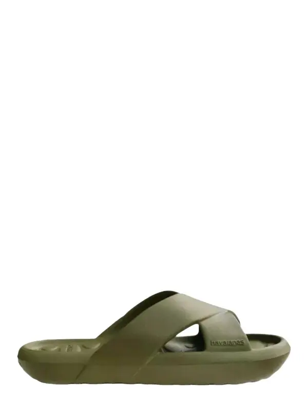 Havaianas Cross-strap Slides - Green