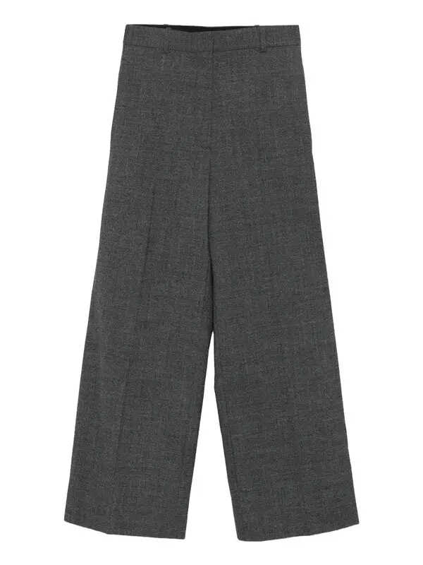 Sandro Flat-front Tailored Trousers - Grey