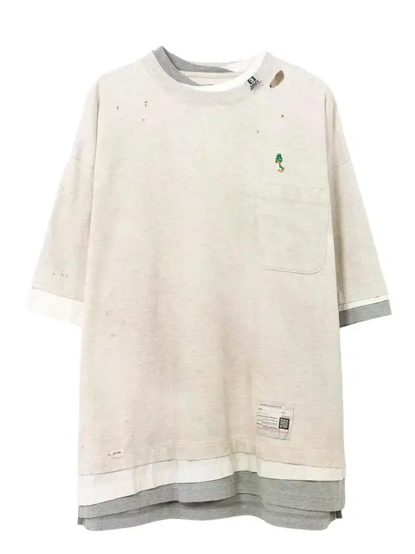 Mihara Yasuhiro Layered Pocket T-shirt - Neutrals