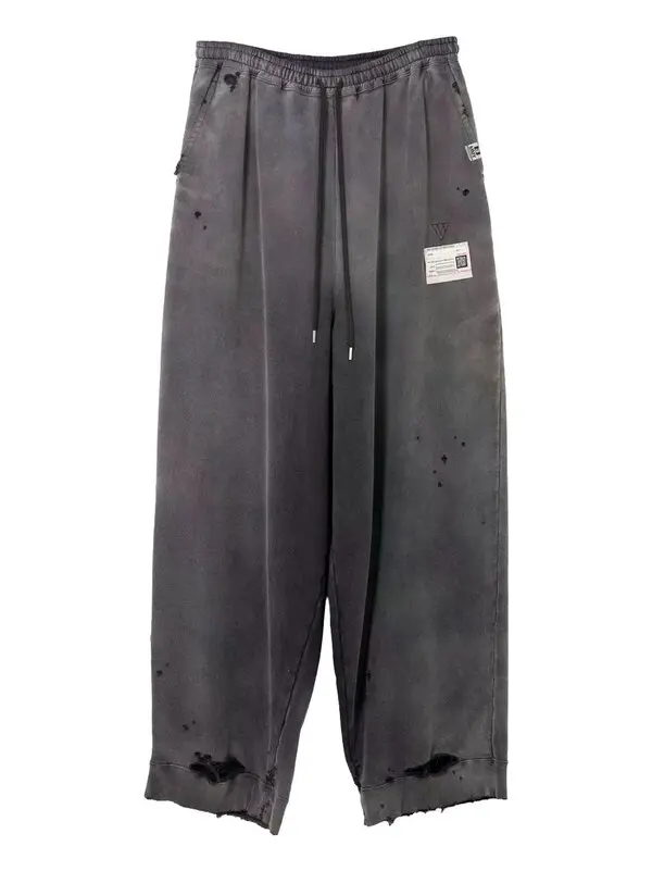 Mihara Yasuhiro Sun Faded Drawstring Track Pants - Grey