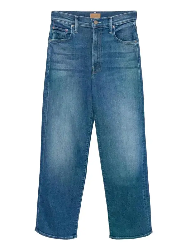 MOTHER The Rambler Zip Flood Straight-leg Jeans - Blue