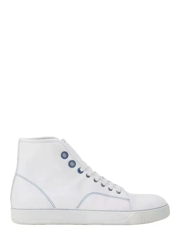 LANVIN Leather Lace-up Sneakers - White