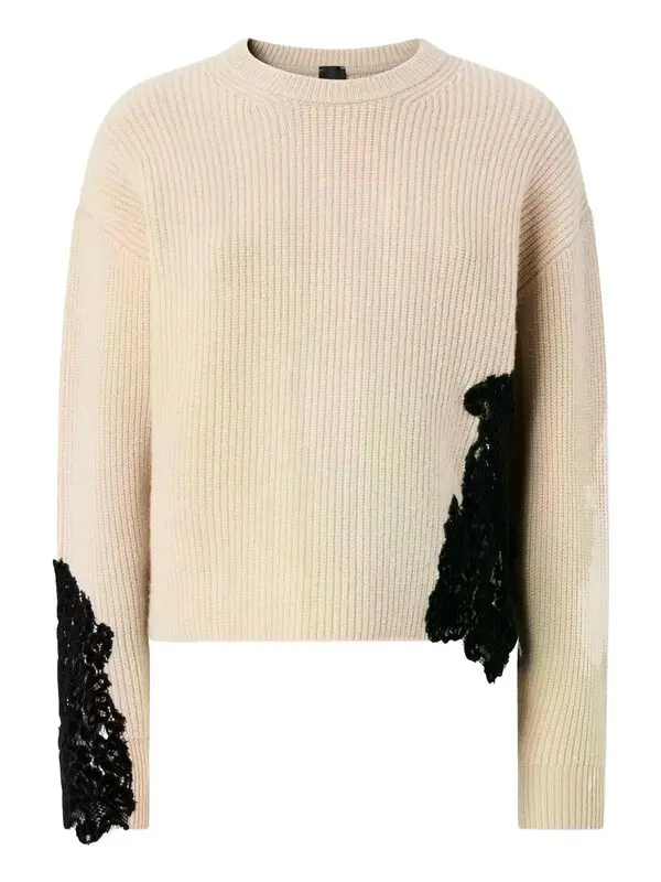 Pinko Lace-appliqué Sweater - Neutrals