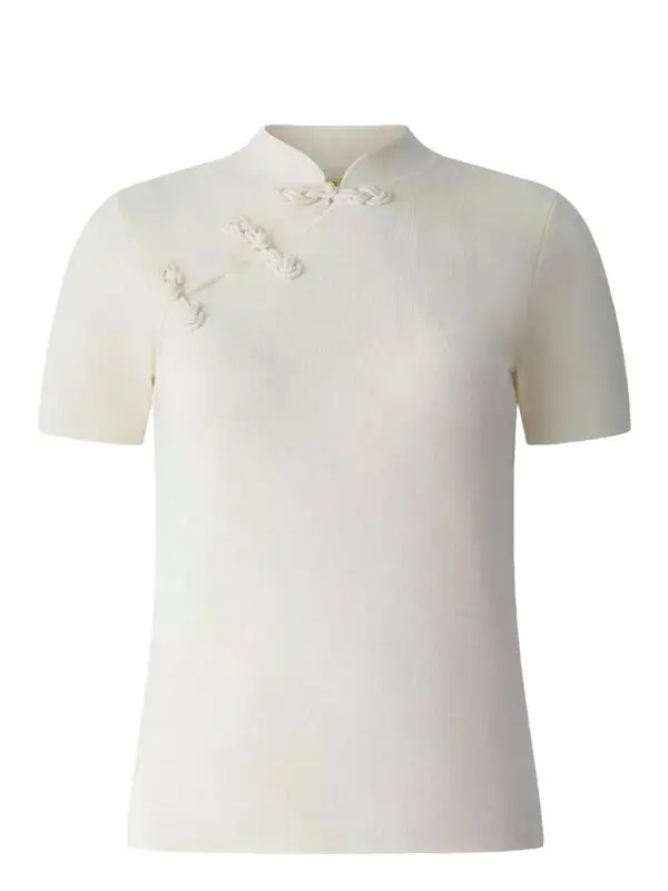 Shanghai Tang Knotted-detail Qipao Top - White