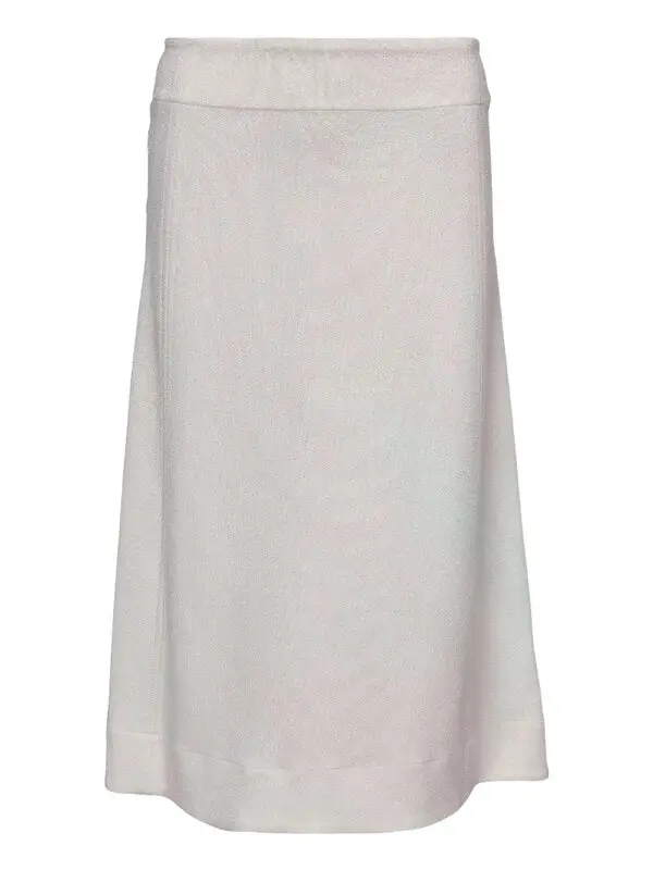 JIL SANDER Textured A-line Midi Skirt - Neutrals