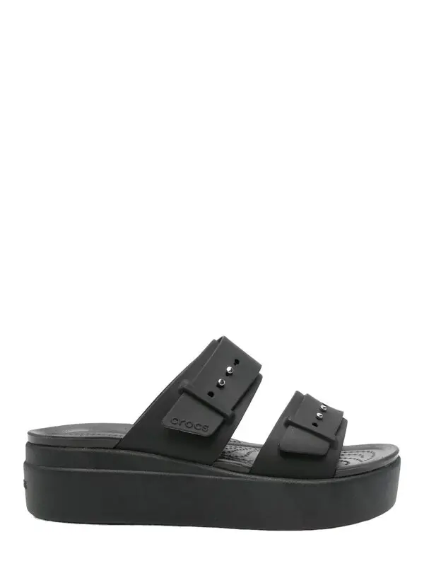 CROCS Brooklyn Platform Double-buckle Sandals - Black