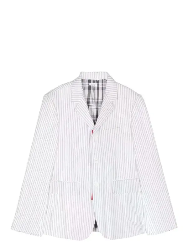 Thom Browne Single-breasted Striped Blazer - Grey