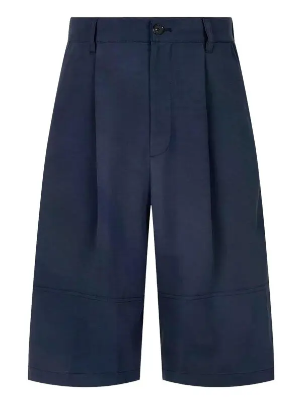STUDIO TOMBOY Pleated Pocket Tailored Shorts - Blue