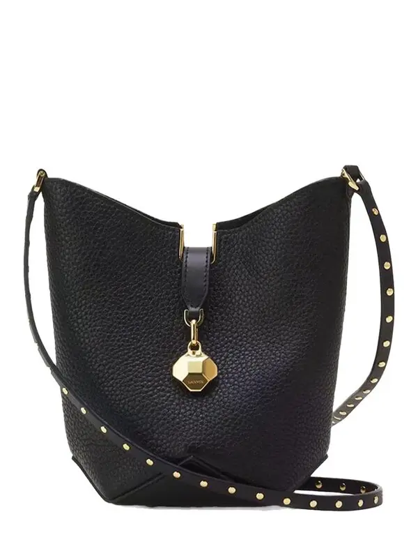 LANVIN Studded Leather Bucket Bag - Black