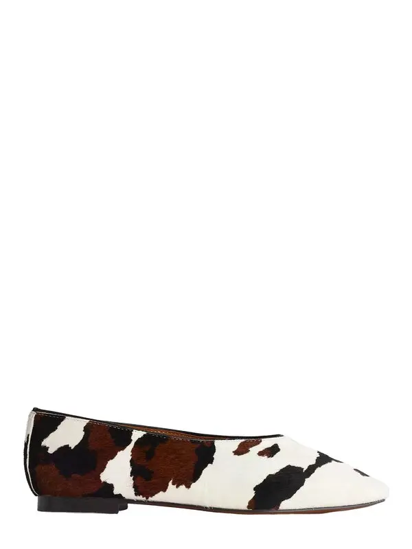 Madewell Mylie Haircalf Ballet Flats - Dark Carob Multi