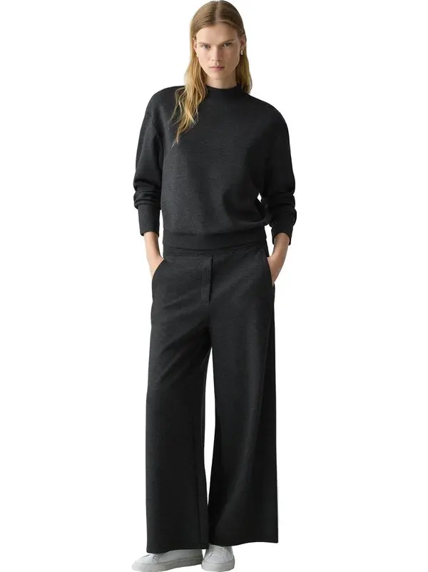 Theory A-line Pull-on Pant - Charcoal Melange