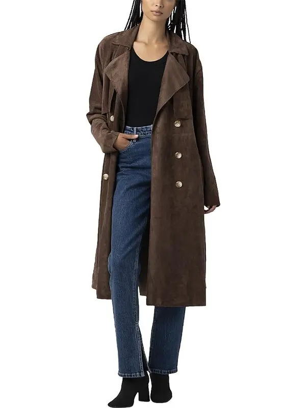 Blanknyc Faux Suede Trench Coat - Down To Earth
