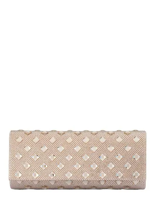 OLGA BERG Bridget Crystal Clutch - Champagne