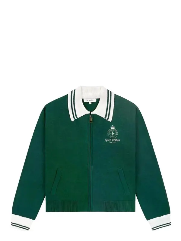 SPORTY & RICH Zip-up Track Jacket - Green